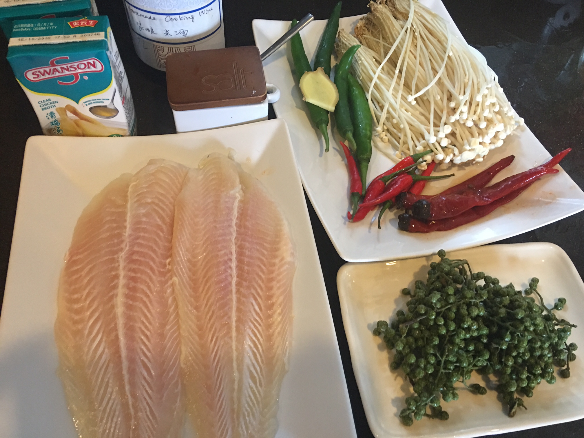 Poached Fish with Green Peppercorn青花椒水煮鱼片