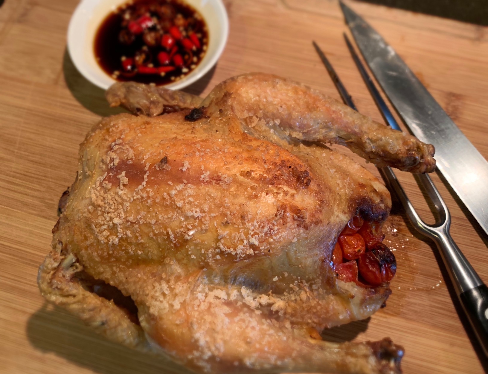 Crispy Roasted Chicken脆皮鸡cuì pí jī